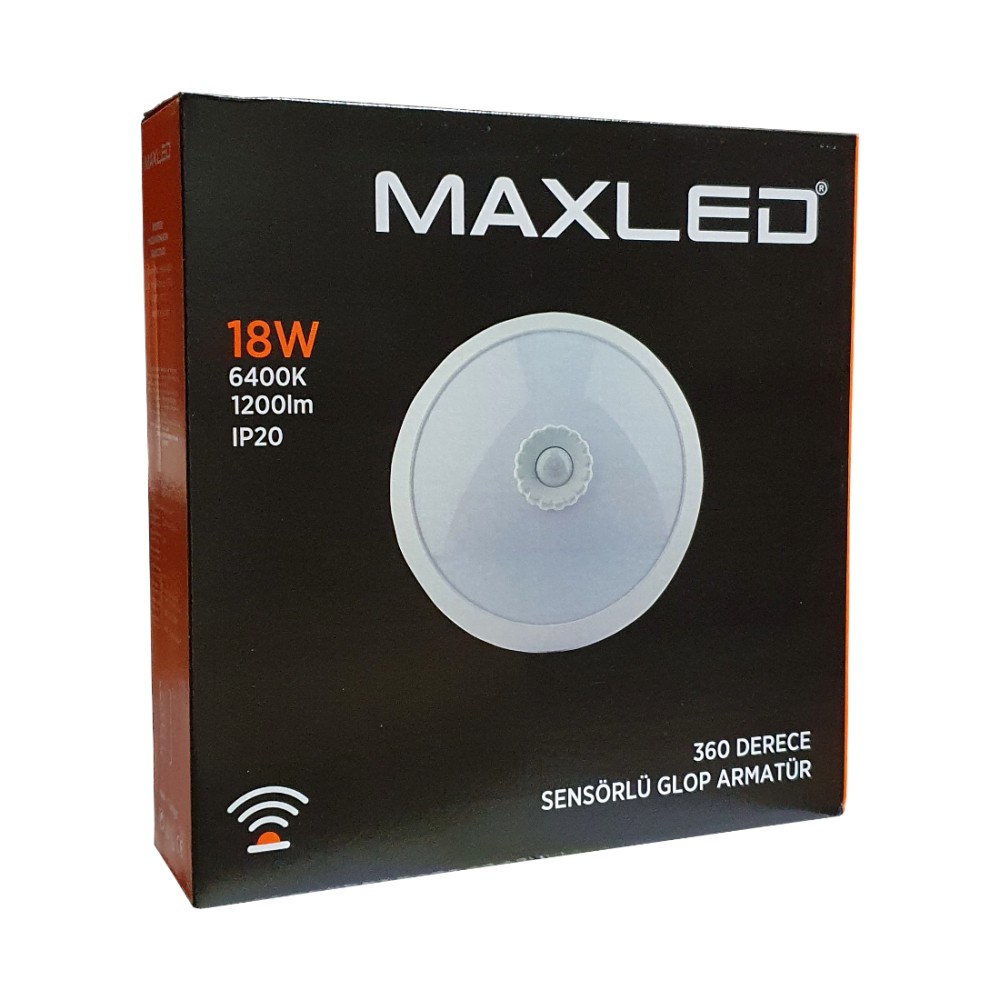 En Uygun Maxled 360 Derece Sensörlü 18W Led Tavan Glop Armatür Acil ...