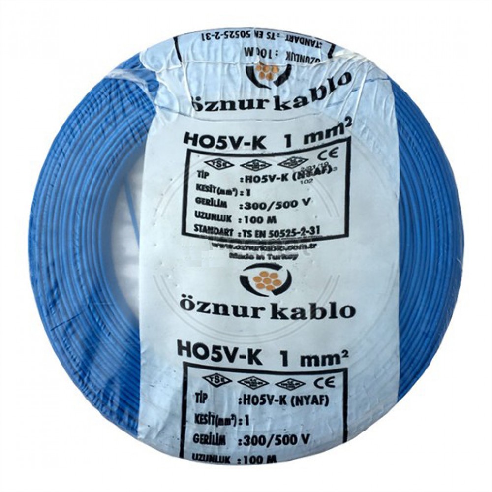 En Uygun Öznur 1 NYAF Kablo Mavi 100 Metre