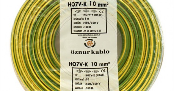 En Uygun Öznur 10 NYAF Kablo Sarı Yeşil 100 Metre