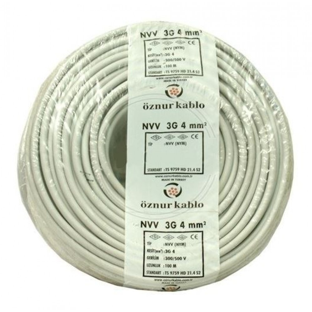 En Uygun Öznur 3x4 TTR Kablo 100 Metre H05VV-F