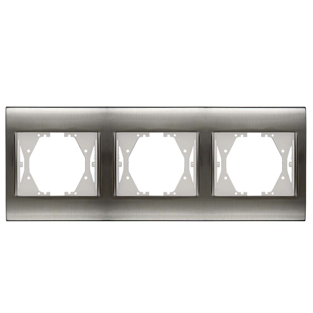 En Uygun Viko Panasonic Thea Blu İnox + Beyaz Üçlü Çerçeve