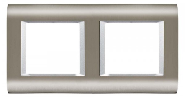 En Uygun Viko Panasonic Thea Sistema Inox + Metalik Beyaz 2X2M Çerçeve
